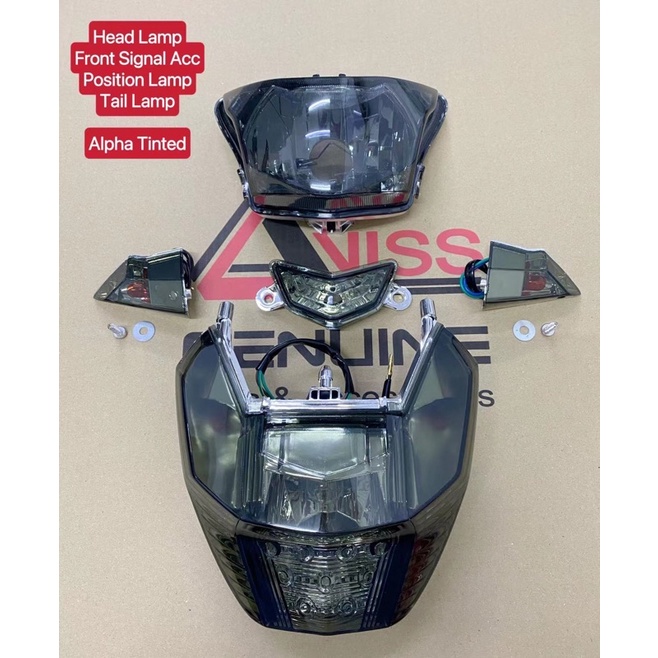 HONDA WAVE CX WAVE110 ALPHA 110 CX HEAD LAMP TINTED+FRONT SIGNAL SET ...