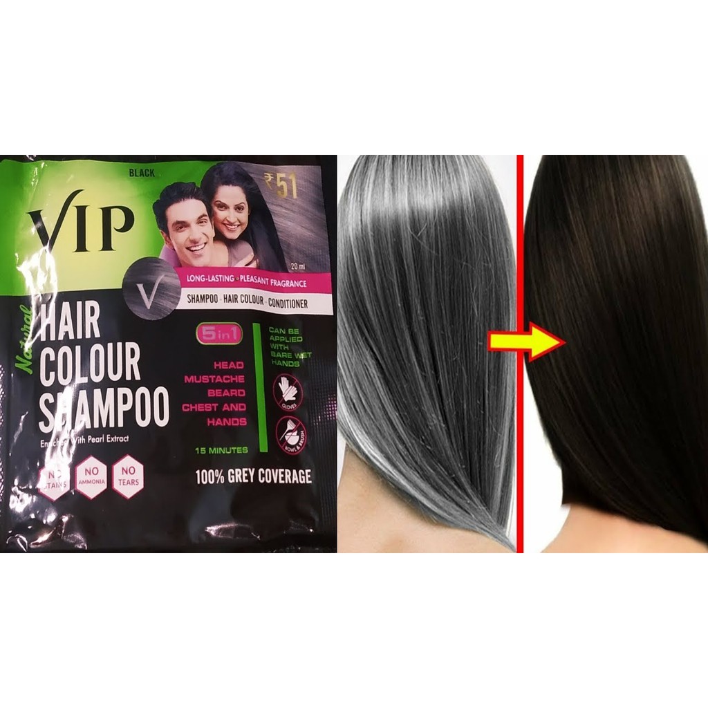 VIP Hair Colour Shampoo 5 In 1 20 ML | Shopee Malaysia