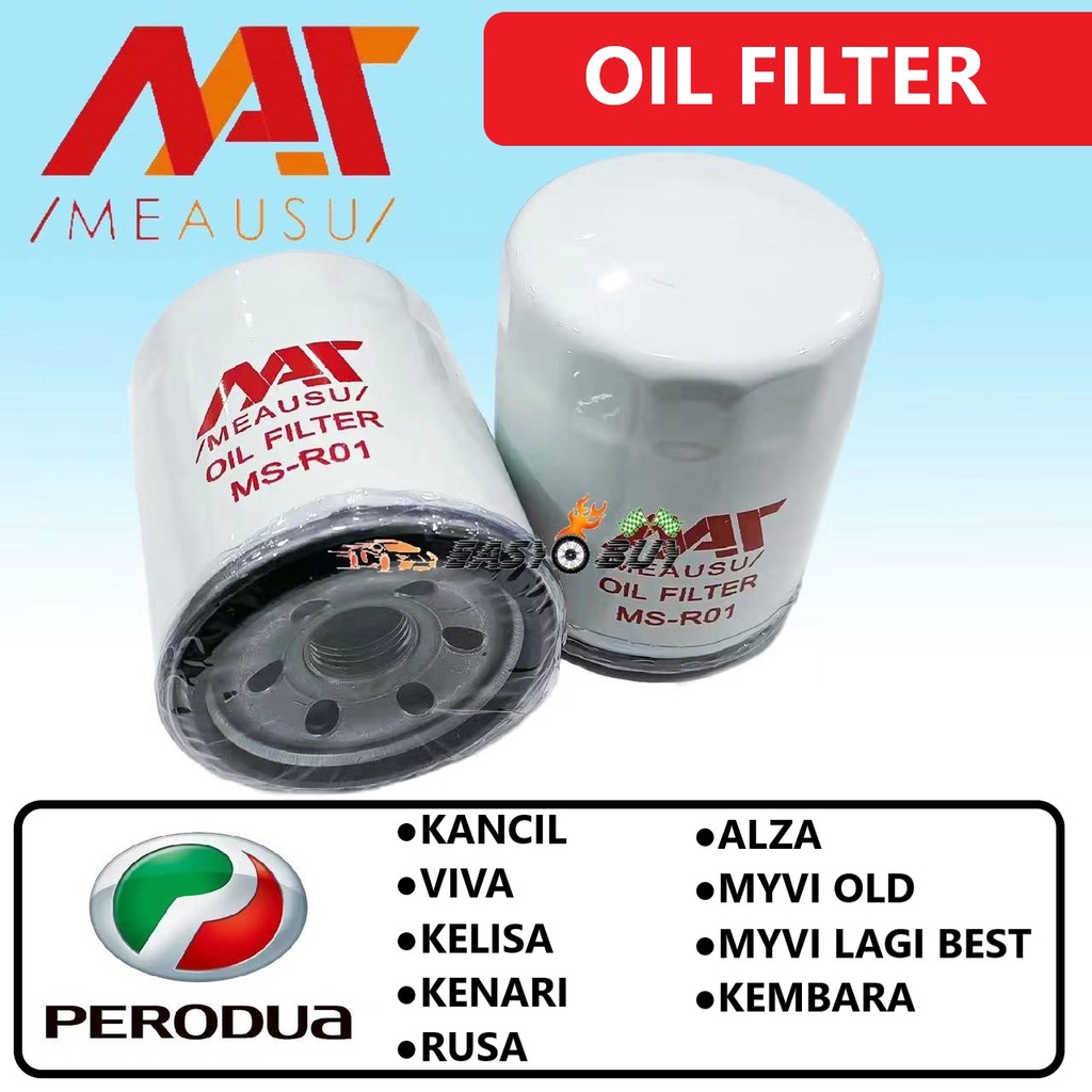 MEAUSU Oil Filter - Perodua Myvi old / Myvi Lagi Best / Alza Viva ...