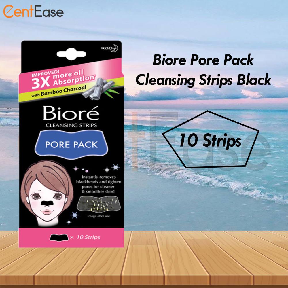 Biore Pore Pack Cleansing Strips Black 10s (Exp: May 2025) | Shopee ...