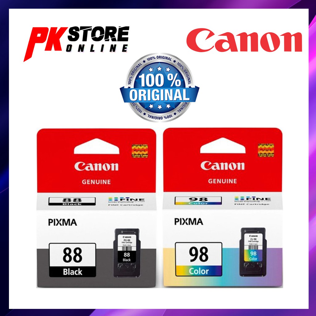 [ORIGINAL] CANON PG88 PG-88 BLACK CL98 CL-98 COLOR INK CARTRIDGE ...