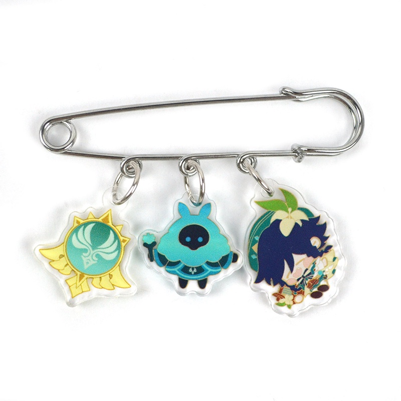Genshin impact pin pendant cute version character series acrylic pin ...