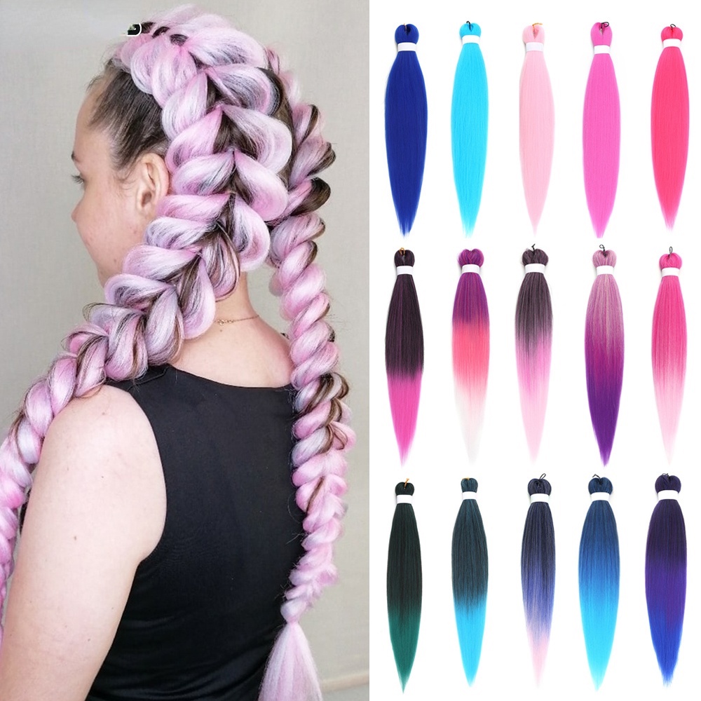 26Inch Pre Stretched Braiding Hair Non-Flammable Braids Crochet ...