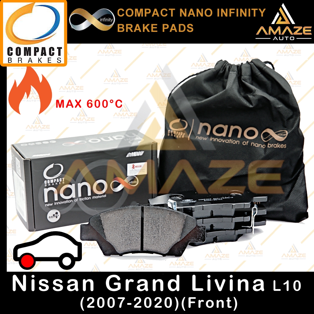 Compact Nano Infinity Brake Pad for Nissan Grand Livina L10 (2007-2020) (Front) | Shopee Malaysia