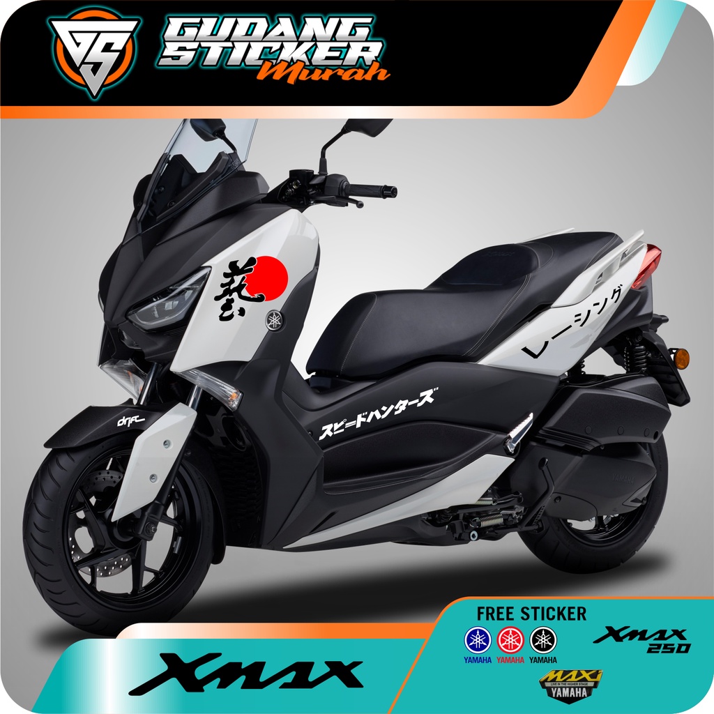 Striping CUTTING YAMAHA XMAX 250 Japanese Writing STICKER JDM STYLE ...