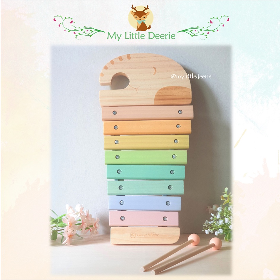GORYEO BABY Wooden Elephant Xylophone Musical Children Kids Toy ...