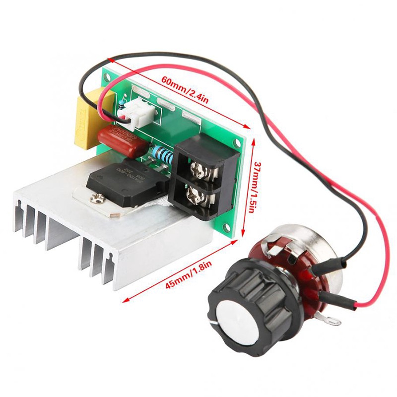 8000W AC 0-220V 100A Voltage Regulator High Power SCR Motor Fan Speed ...