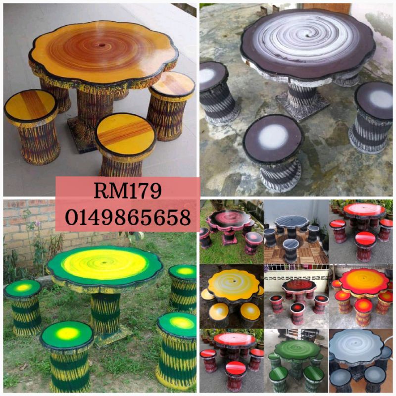 kerusi meja batu bulat murah KELANTAN!! COD WASAP /0149865658 | Shopee ...