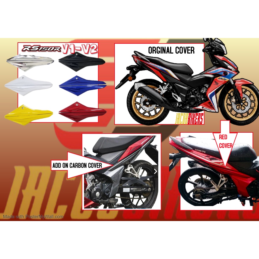 HONDA RS150 V1 V2 SIDE BODY COVER FENDER LONG COVER | Shopee Malaysia