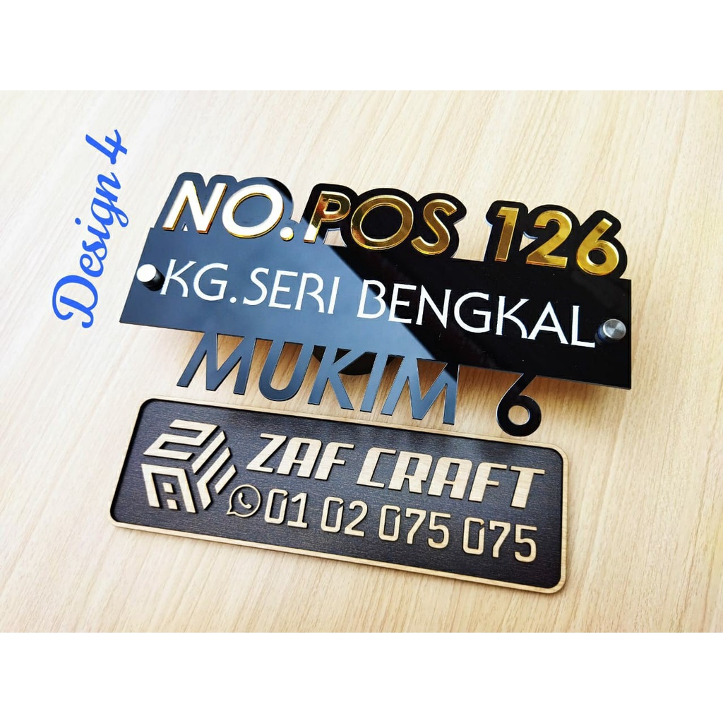 HOT ITEM !!! Plate Nombor Rumah / House Number Plate Signage / Papan ...