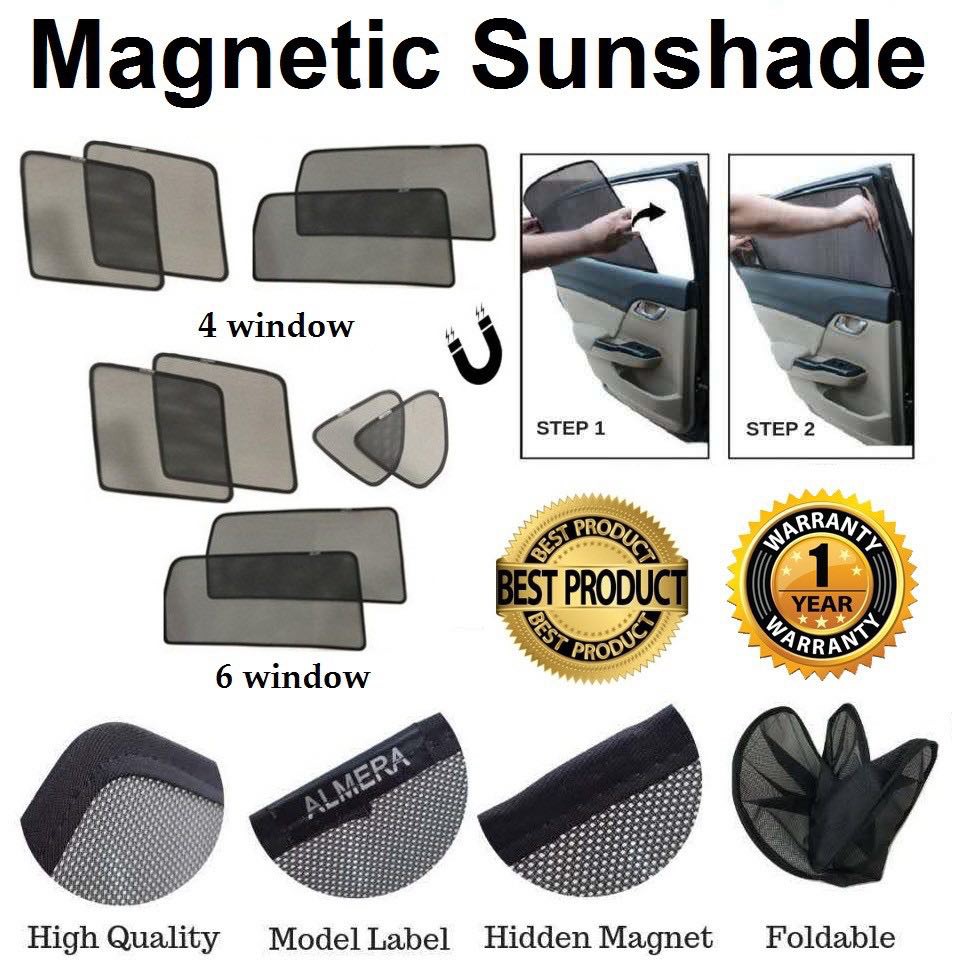 (Magnetic Sunshade) Toyota Vios Camry Hilux Vellfire Alphard Estima CHR ...