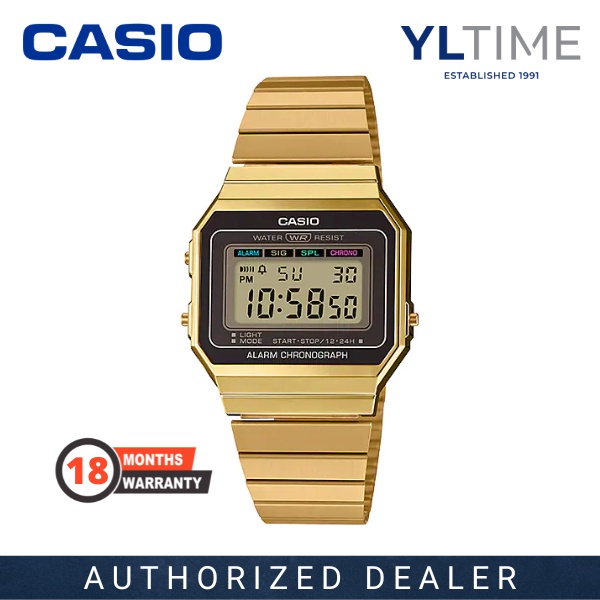 [MARCO Warranty] Casio Unisex A700WG-9A Vintage Digital Quartz Watch ...