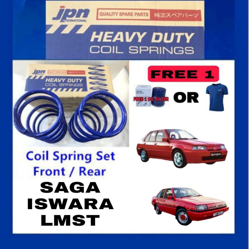 CS JPN Proton Saga Iswara Lmst Front / Rear Coil Spring STANDARD HIGHT ...
