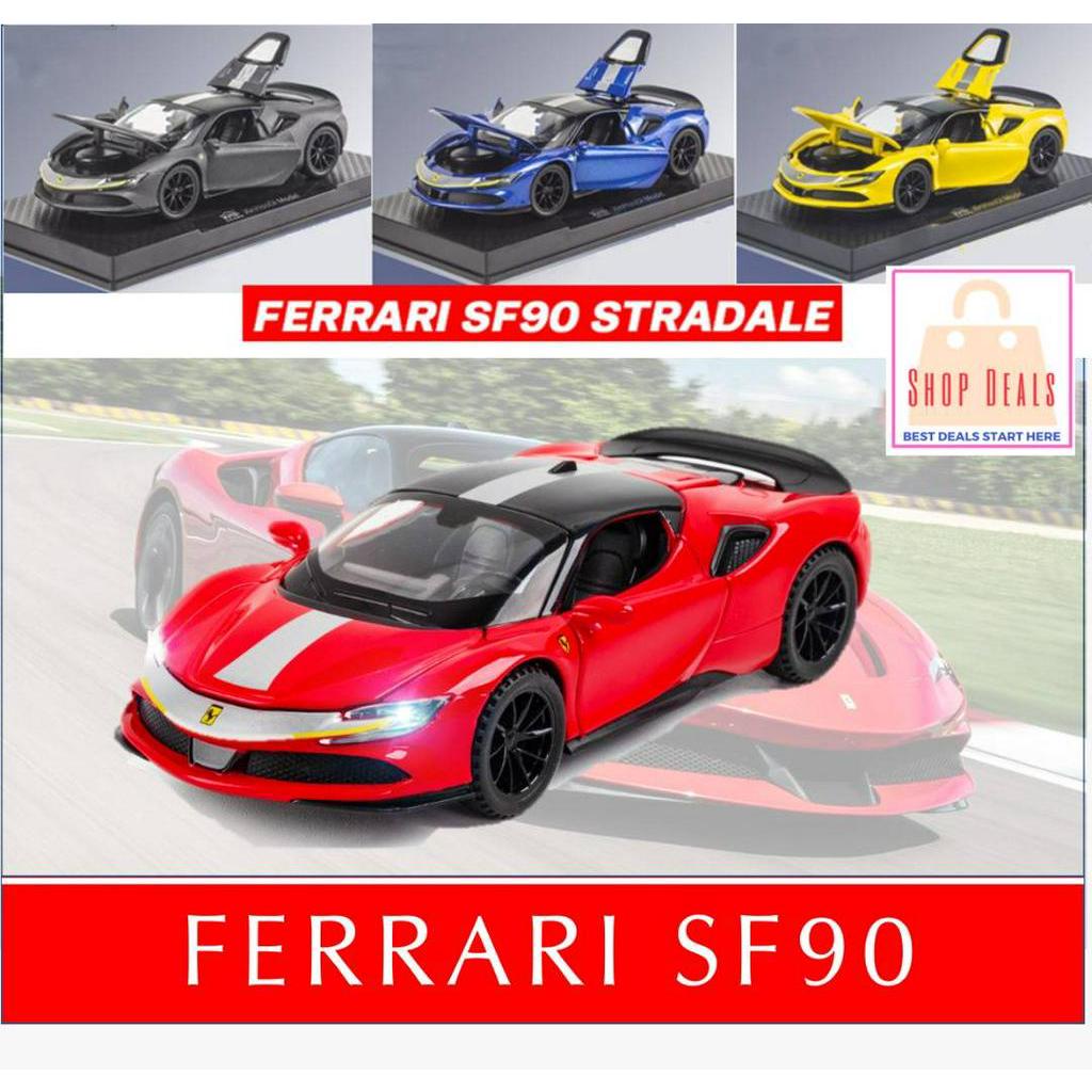 Ferrari SF90 Stradale Die-Cast Vehicles Scale 1:32 Alloy Car Model ...