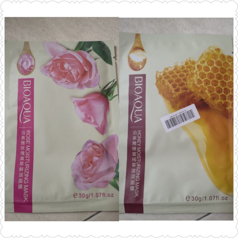 (234) Bioaqua Rose Honey Moisturize Face Mask / Mask Muka Ros Madu (30G ...