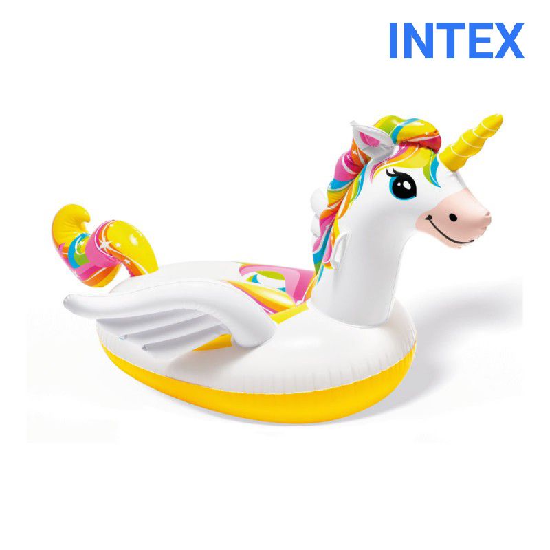 2024 NEW!! INTEX Big Inflatable Floaties Kids Rainbow Unicorn Float ...