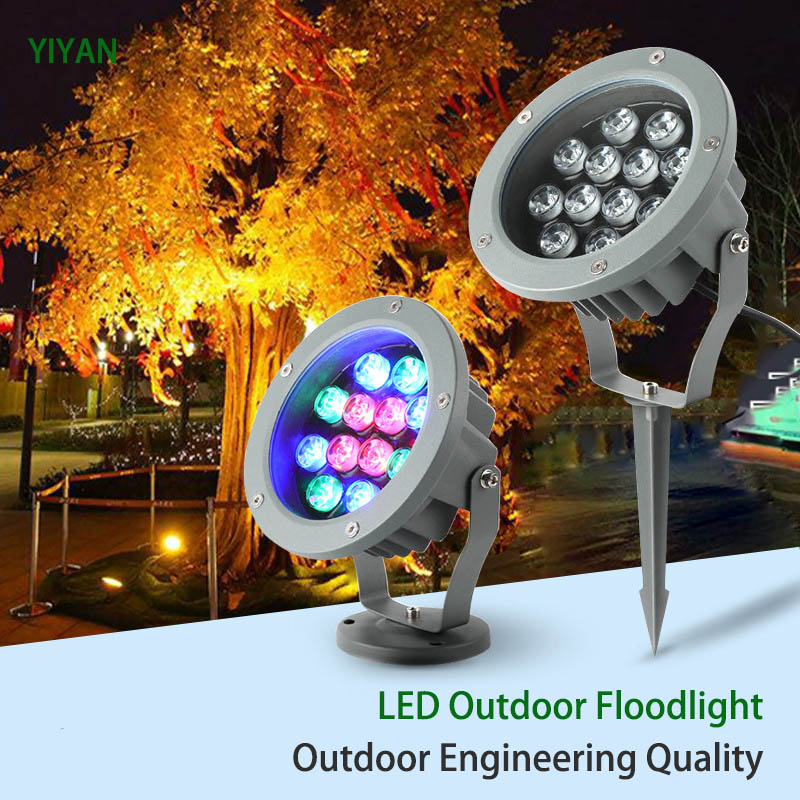 BUYTICO Outdoor Flood Light Spotlight Aluminum Waterproof RGB Colorful ...