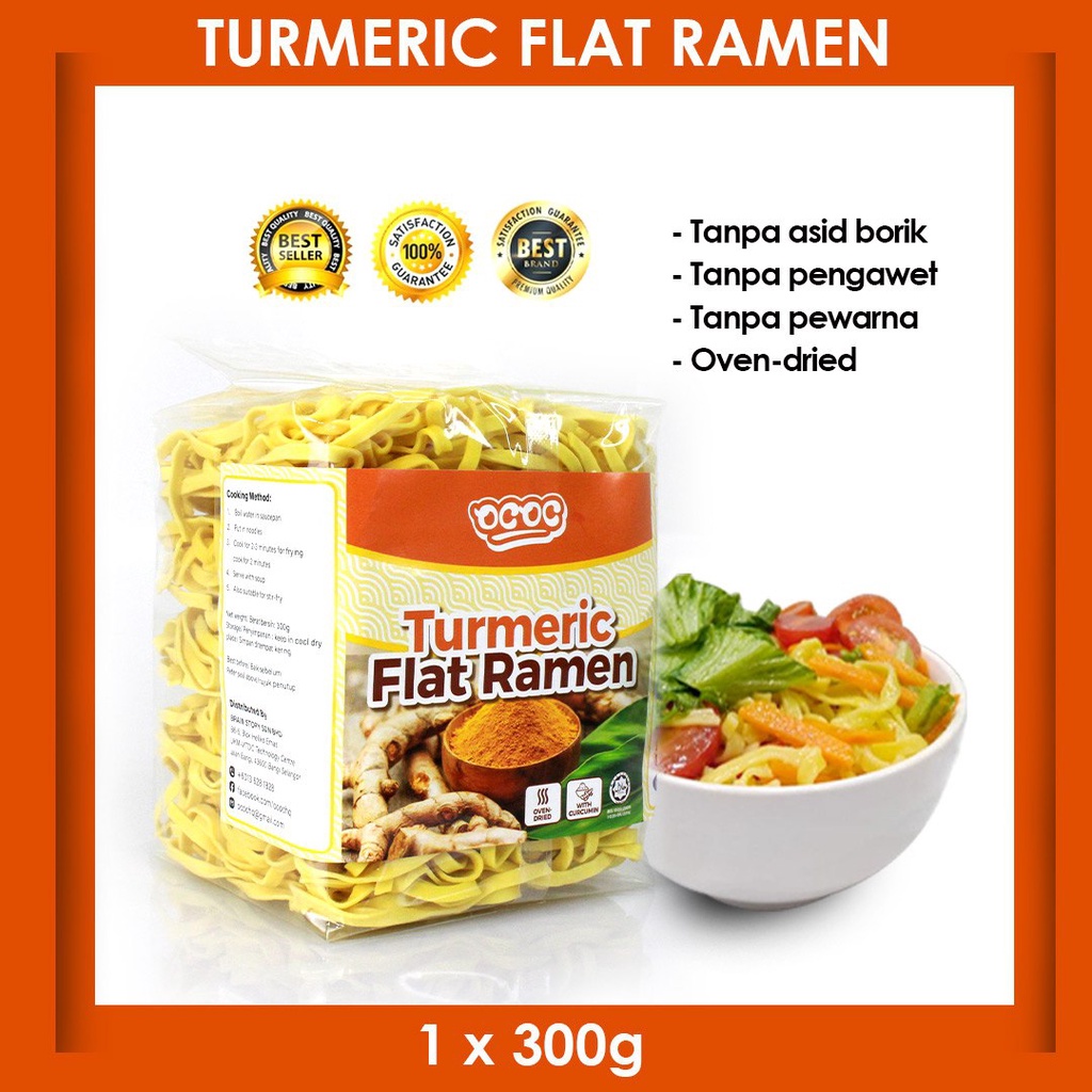 OCOC Turmeric Flat Ramen 1 pack OCOC Noodle Dr Rizal | Shopee Malaysia