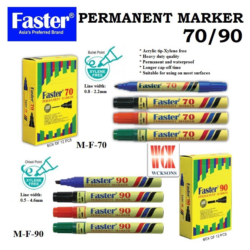 FASTER PERMANENT MARKER ( AVAILABLE IN 70 / 90 ) | Shopee Malaysia