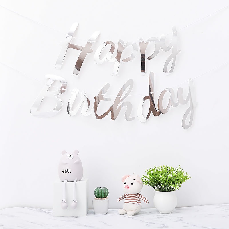 3MLight String + Happy Birthday Pull Flag Banner Boy Girl Baby Shower ...