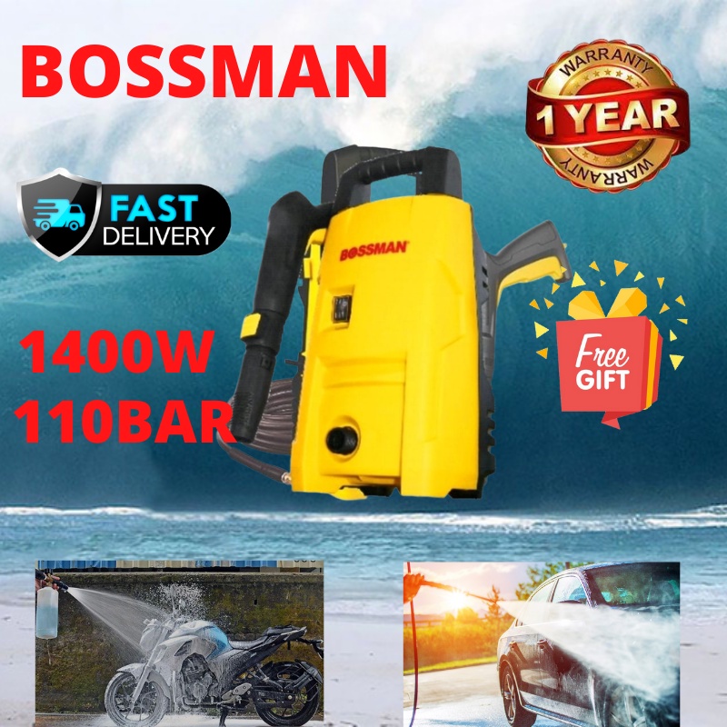 BOSSMAN 1400W HIGH PRESSURE CLEANER BPC18 / WATER JET SPRAYER | Shopee ...