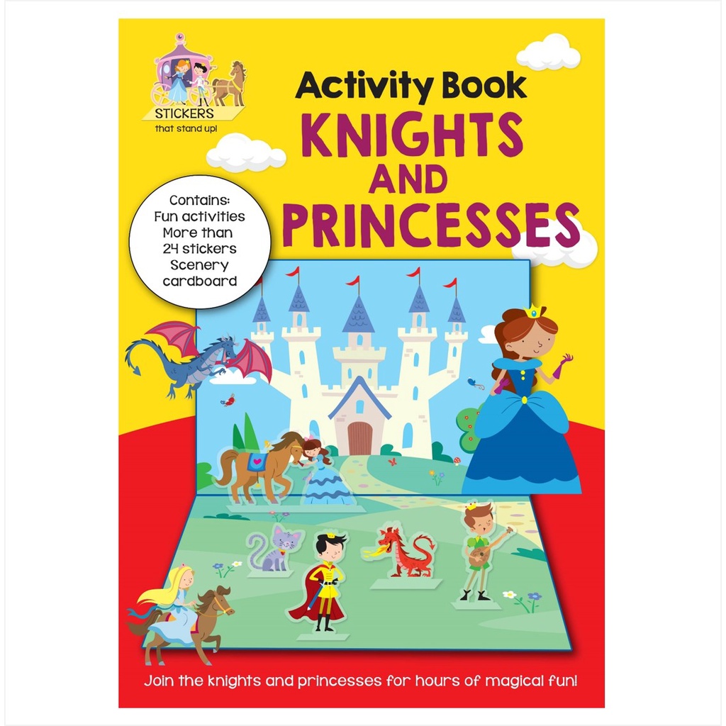 Knights and Princesses Fun Activity Book with Pop Up Stickers & Play ...