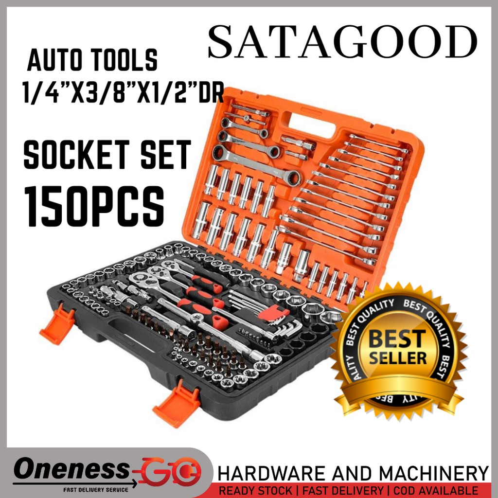 SPECIAL OFFER 🔥🔥🔥🔥🔥 SATAGOOD 150 PCS Socket Set Box Set Tools Set ...