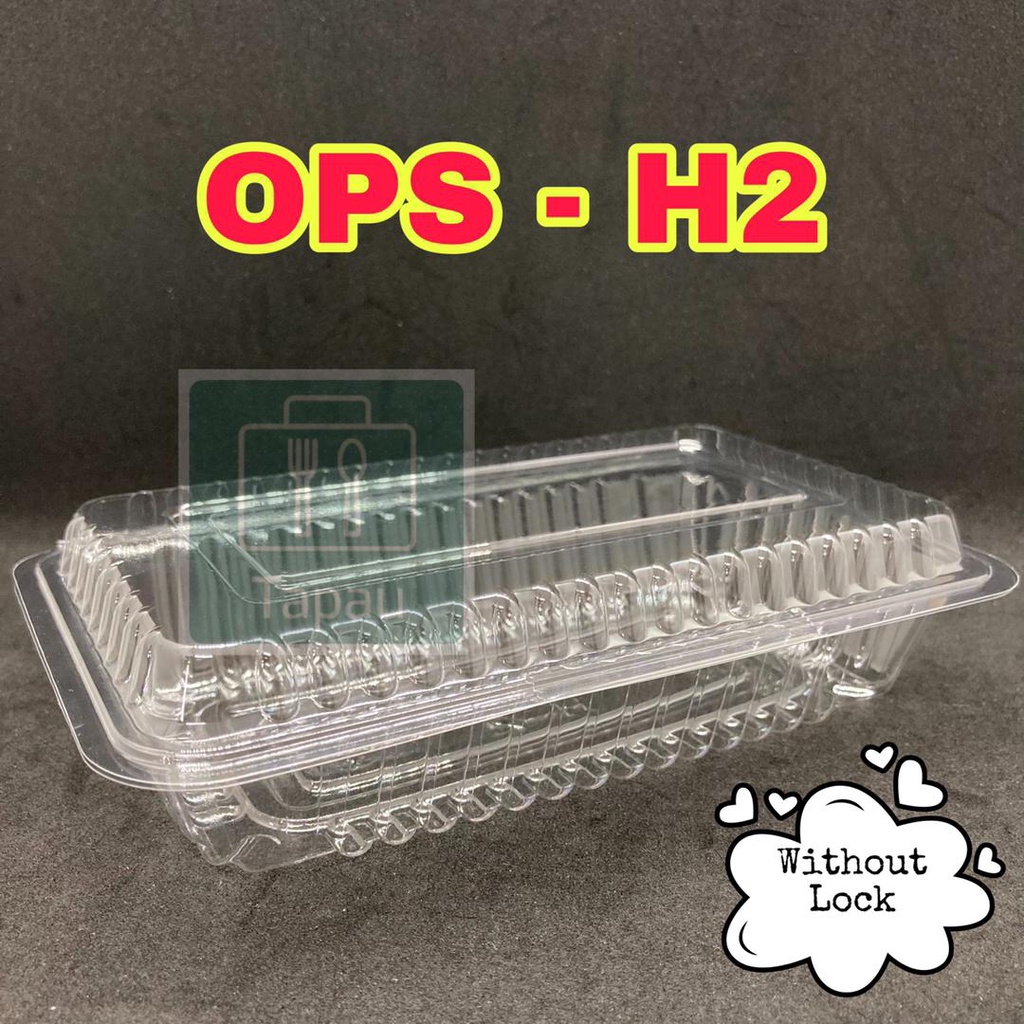 TAPAU - GC GO-H2 (100pcs±) Plastic Tray Bakery Disposable Clear Food ...