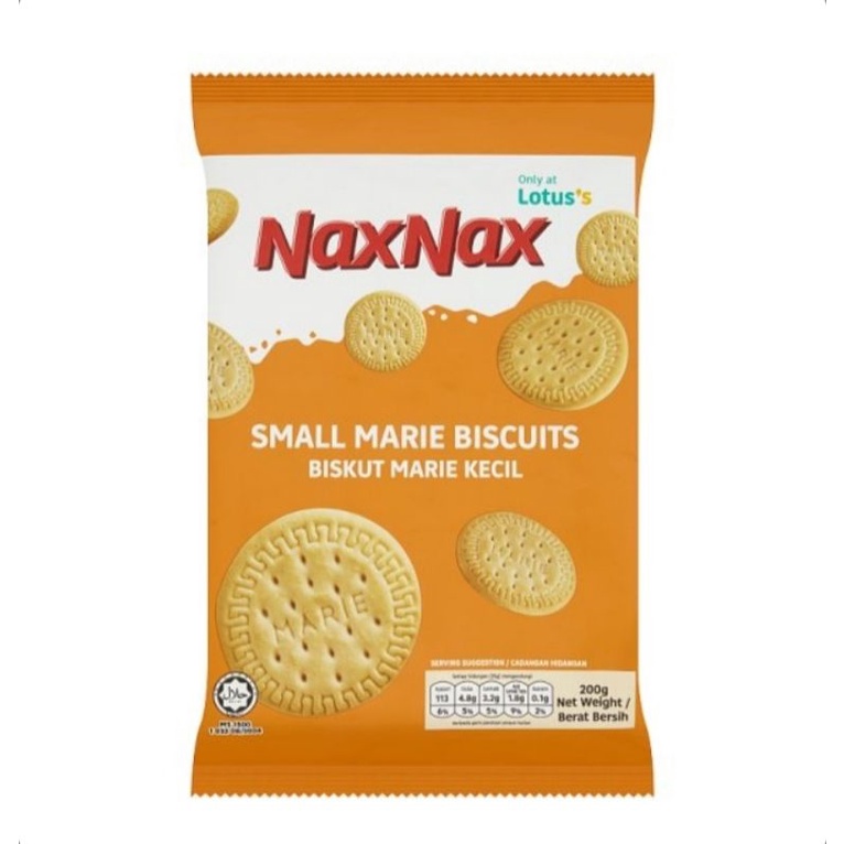 NaxNax Small Marie Biscuits 200g | Shopee Malaysia