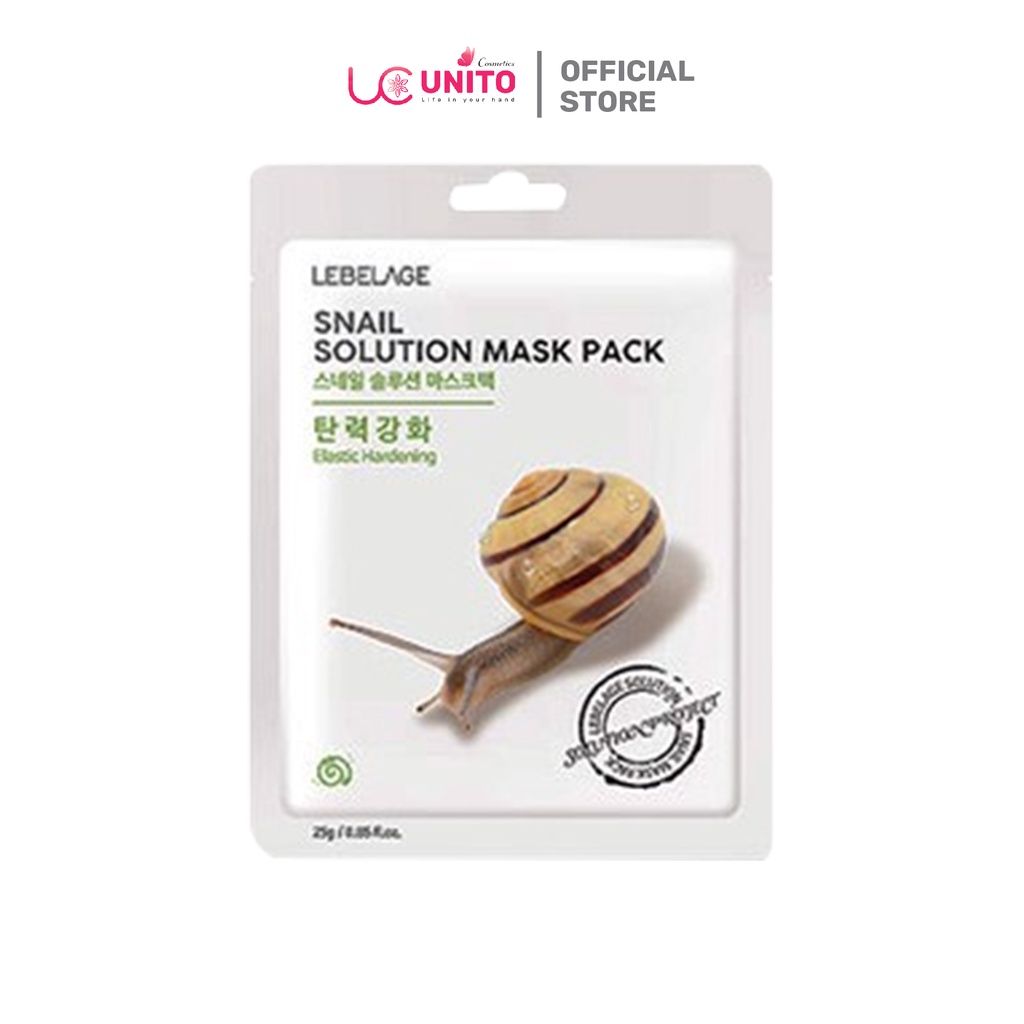 Lebelage Snail Solution Mask Pack Elastic Hardening Snail Extract 25g ...