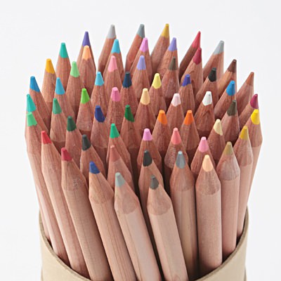 Japanese MUJI 60 COLOR PENCIL SET, very beautiful standard colors ...