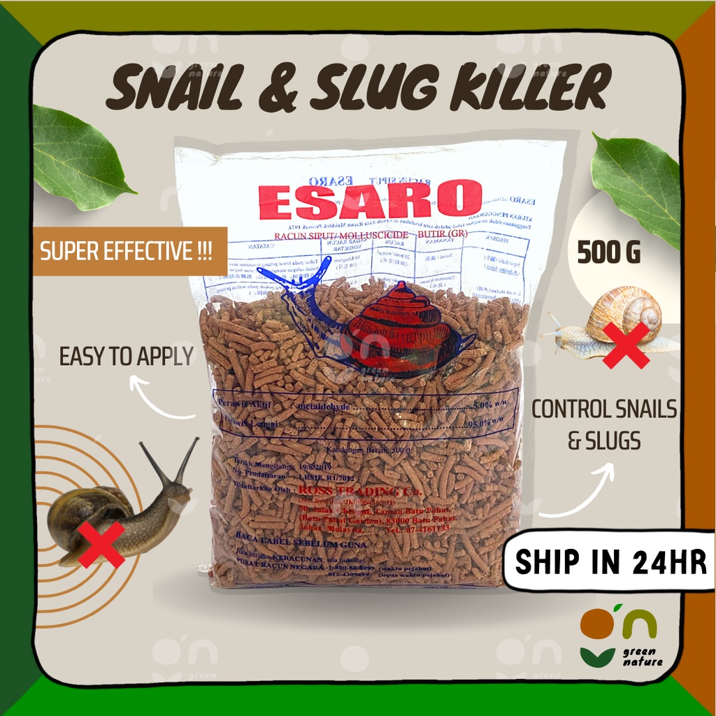 500G ESARO Racun Siput Babi Snail Perosak Tanaman Molluscicide Berkesan ...