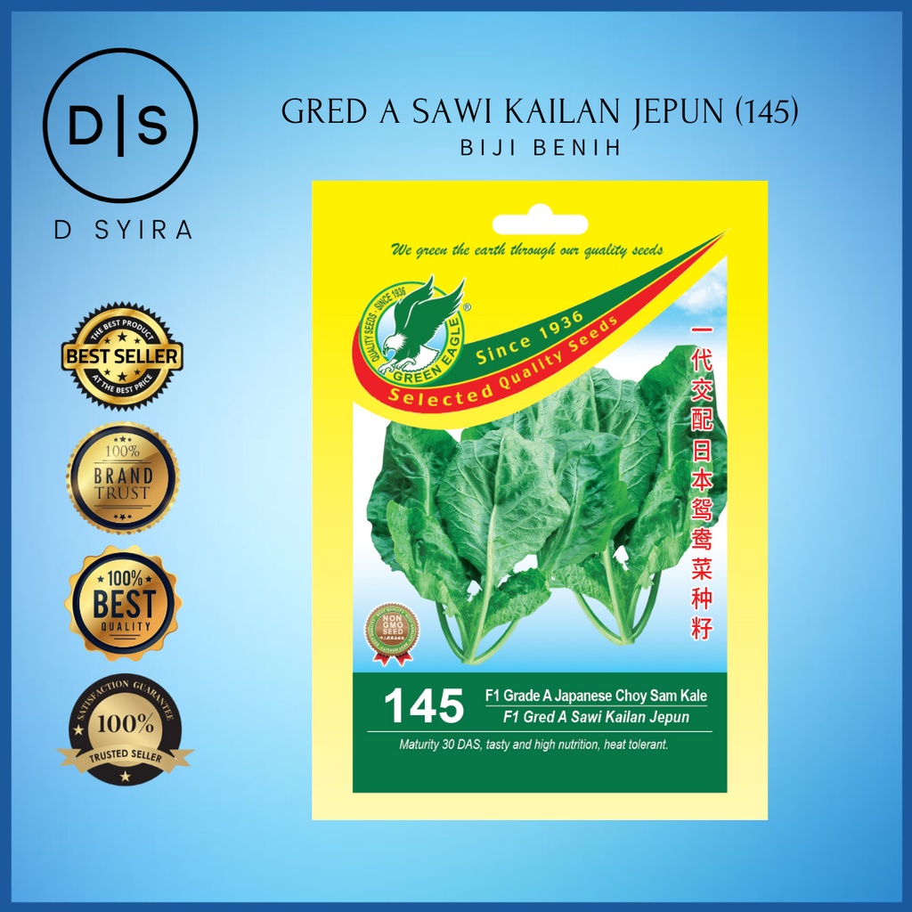 Benih F1 Gred A Sawi Kailan Jepun 1g(145)👉 F1 Grade A Japanese Choy Sam ...