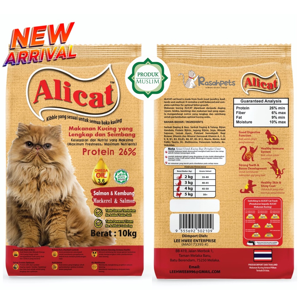 CATTUS Cat Food Makanan Kucing CATTUS 10kg Ocean Fish With Goat Milk ...