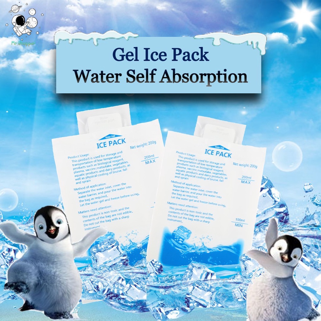 【ICE PACK】Extra Thick Reusable Ice Bag Pack Water Injection Cooler ...