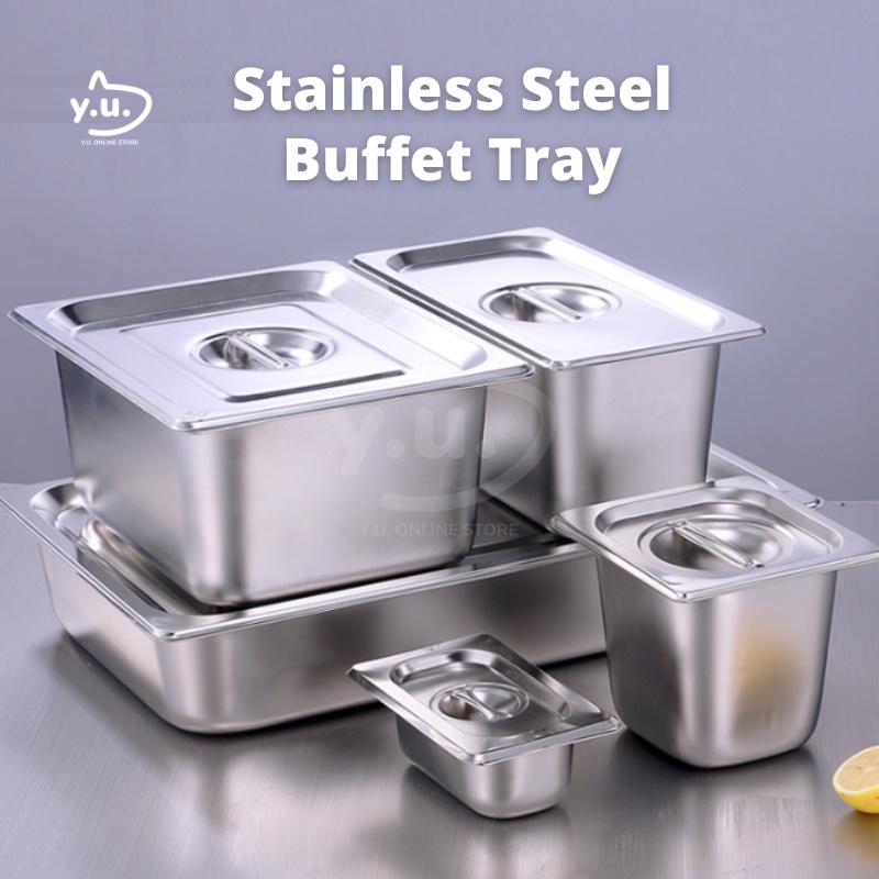 YU Online - Bekas Bufet / Stainless Steel Food Pan and Cover / Bekas ...
