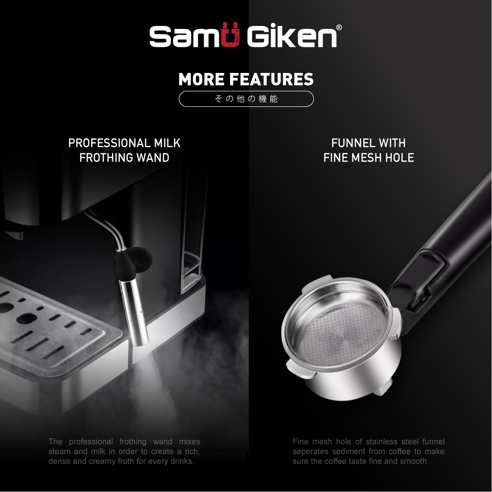 Samu Giken Coffee Maker (Milk Bubble) | Pembuat Kopi (Buih Susu) 850W ...