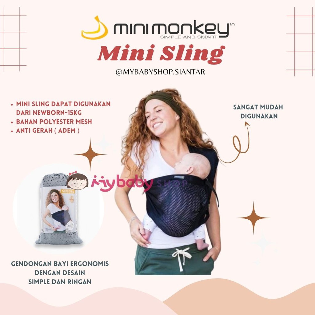 Minimonkey MINI Sling / Minimonkey Baby Carrier / MINI MONKEY | Shopee ...