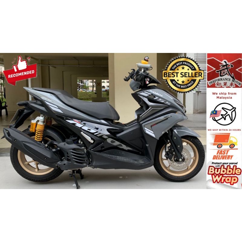 NVX V1 AEROX V1 ORI HLD COVERSET CUSTOM STICKER TANAM NARDO GREY/BLACK ...