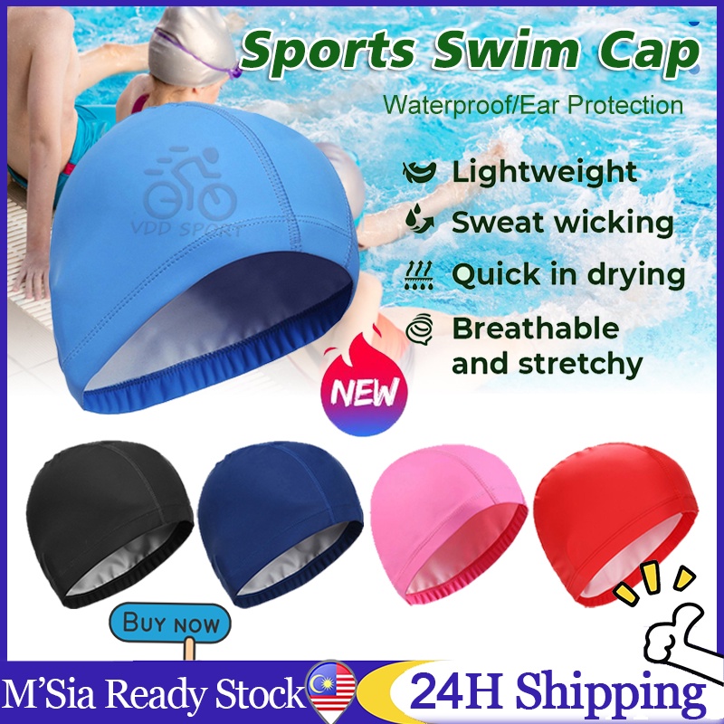 Swimming Cap Adults/kids Men Women Waterproof Non-slip Swim Cap Head ...