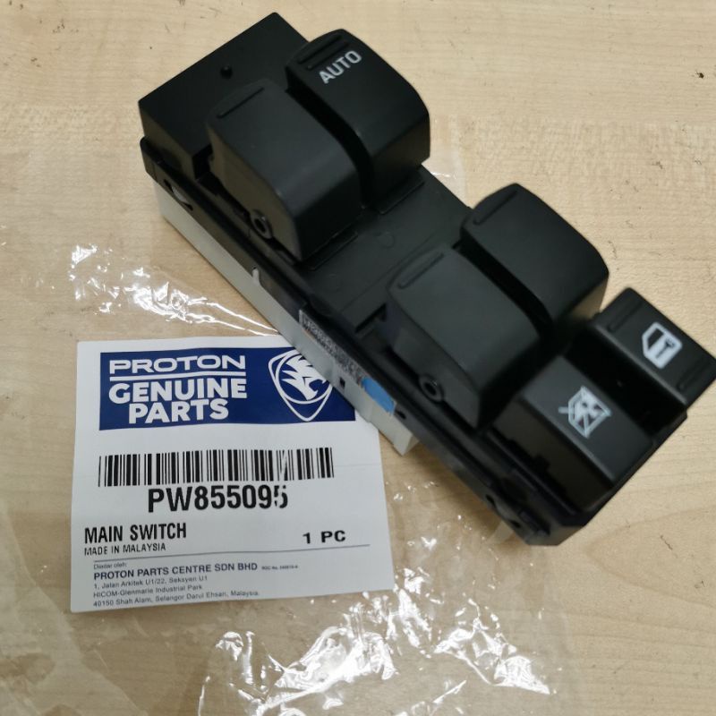 PW855095 ORIGINAL/OEM PROTON PERSONA/EXORA POWER WINDOW MAIN SWITCH ...
