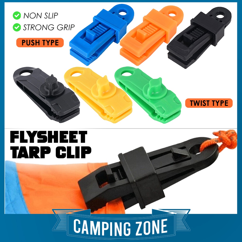 4Pcs Camping Tent Clip Khemah Flysheet Clip Tarp Clips Tarpaulin Clip ...