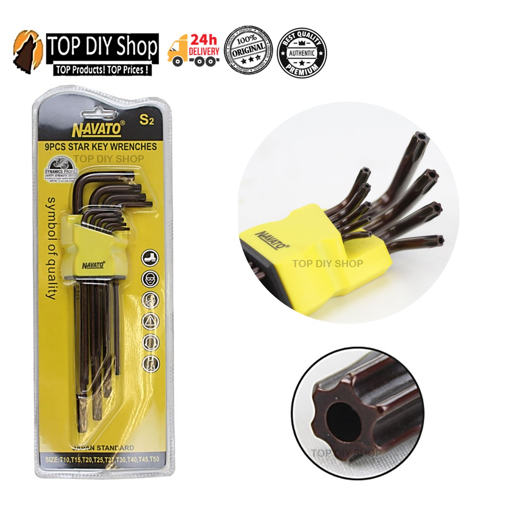 🔥EXTRA LONG🔥9pcs High Quality Allen Key Set Elenkey Tool Set Wrench Set ...