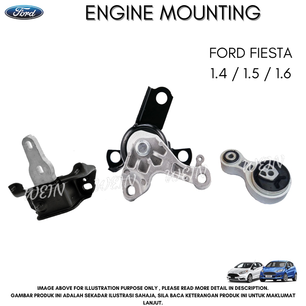 FORD GENUINE ENGINE MOUNTING RIGHT / LEFT / REAR FOR FORD FIESTA 1.4 ...