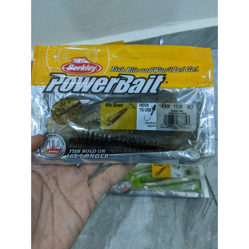 Berkley Soft Plastic Lure Power Bait USA Rib Shad 4.5 Inch | Shopee ...