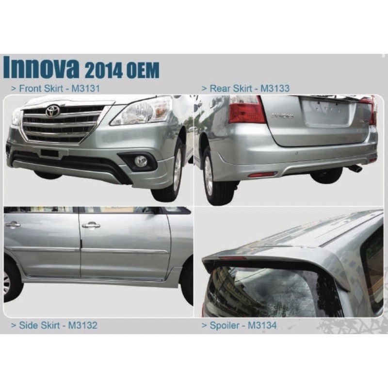 Toyota innova 2014 2015 2016 OEM RSR V2 bodykit body kit front side ...