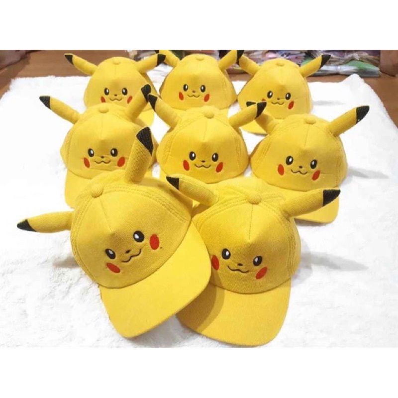 Pikachu hat and hat for children 2-6 years old, thick velvet fabric ...