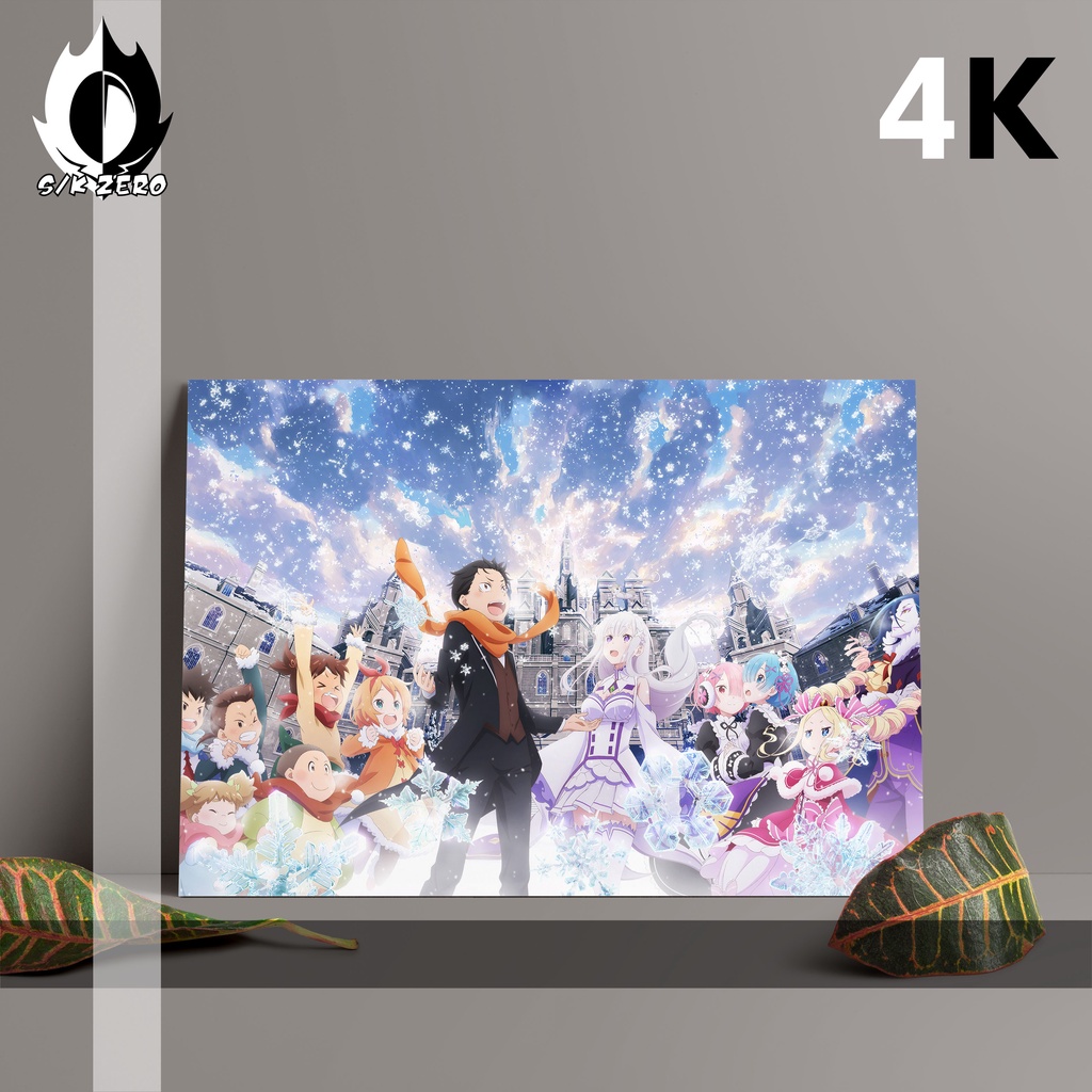 Multi-Variant 260g Art Paper A3 Re Zero Anime Poster for Fan Collection ...