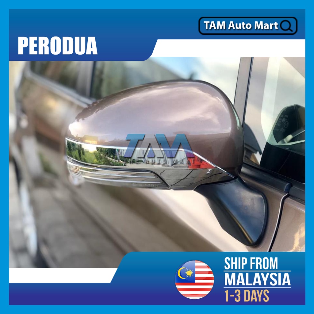 Perodua Axia Bezza Myvi (2014-2025) Side Mirror Chrome Decoration ...