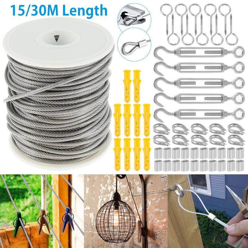 NEW PVC Coated 304 Stainless Steel Cable Rope Garden Wire Cable Railing ...